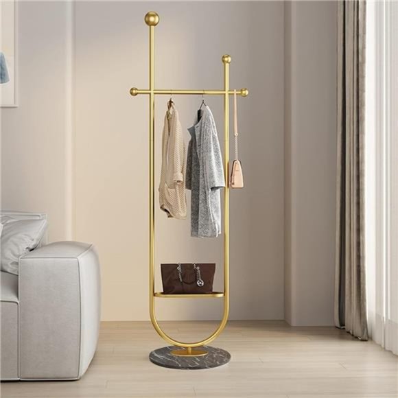 Storage & Organization | Gold Metal Clothing Garment Racks Modern ...